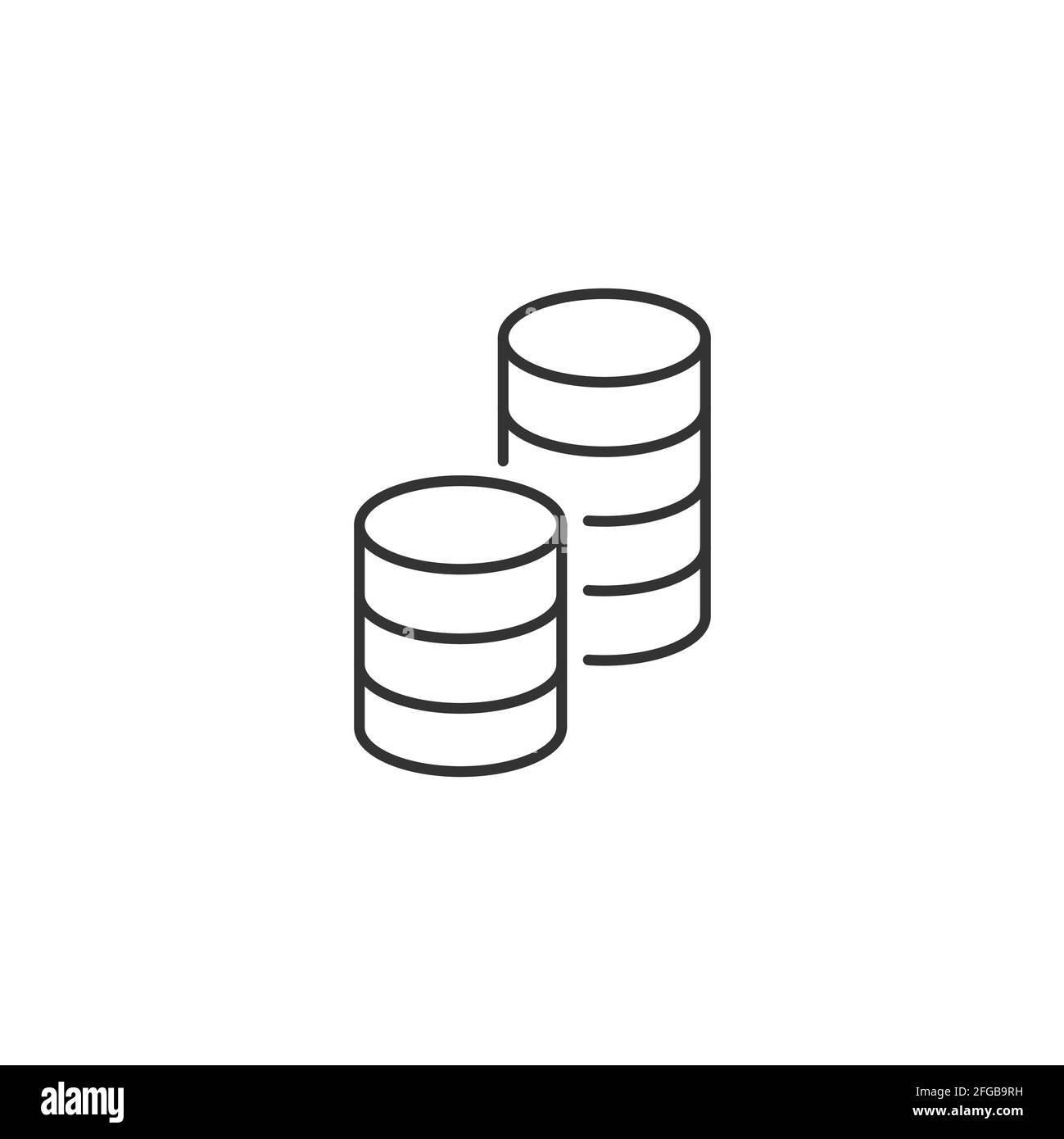 Coins Stack Related Vector Line Icon Stock Vector Image & Art - Alamy