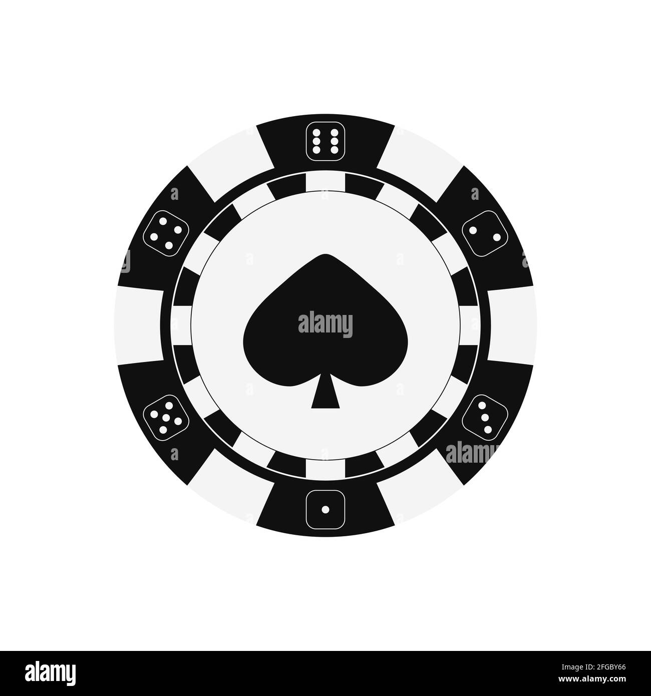 White poker chip Stock Vector Images - Alamy