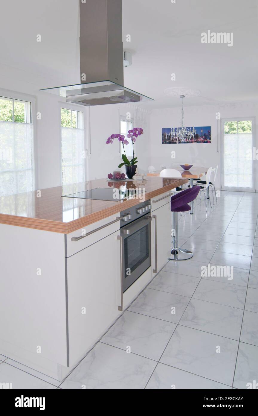 Bright and functional kitchen in a modern apartment Stock Photo - Alamy