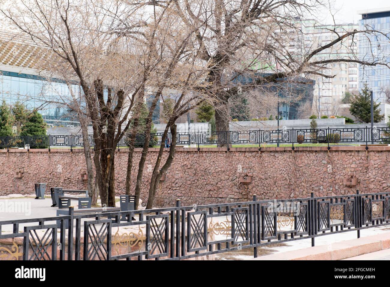 beautiful view of Almaty city in spring Stock Photo - Alamy