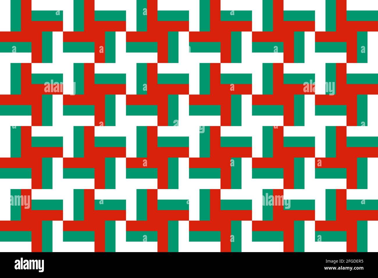 Simple geometric pattern in the colors of the national flag of Bulgaria ...