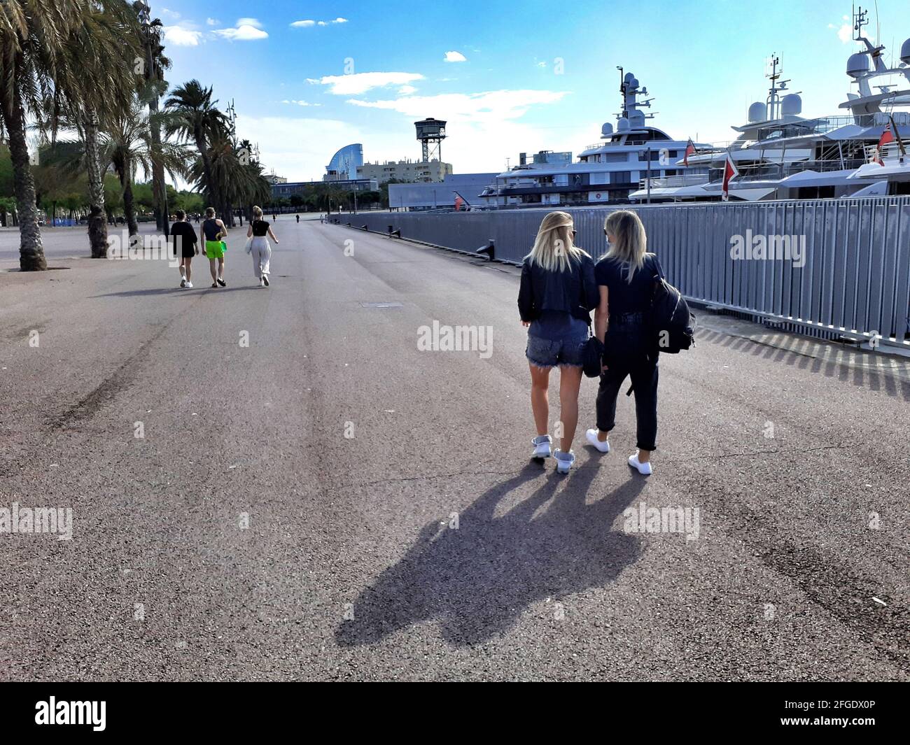 People walking in a promenade Stock Photo - Alamy