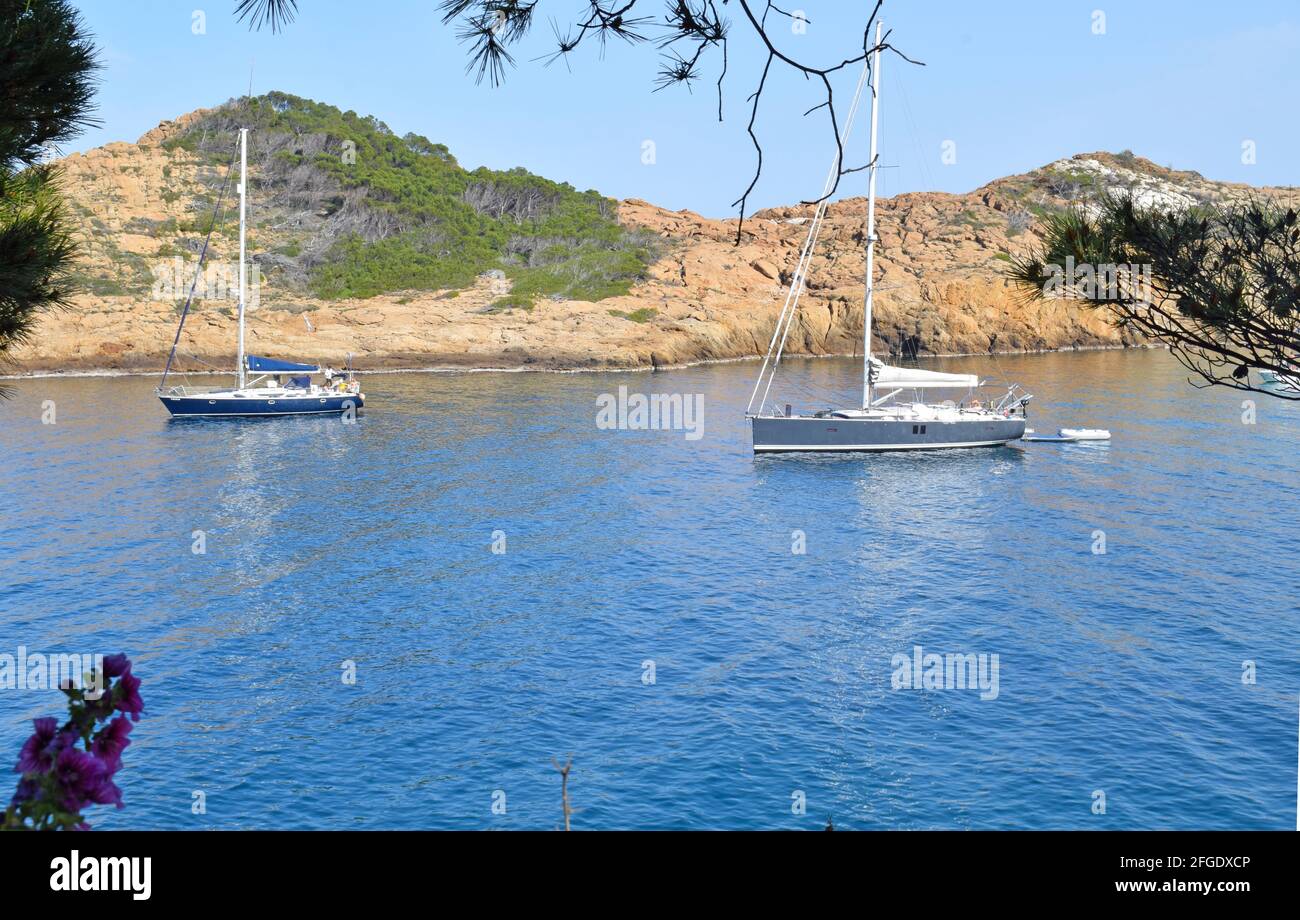 Landscape of Begur, Costa Brava Catalonia Spain Stock Photo - Alamy