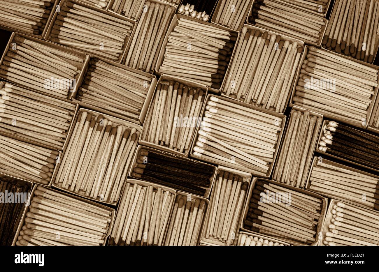old match sticks in boxes Stock Photo - Alamy