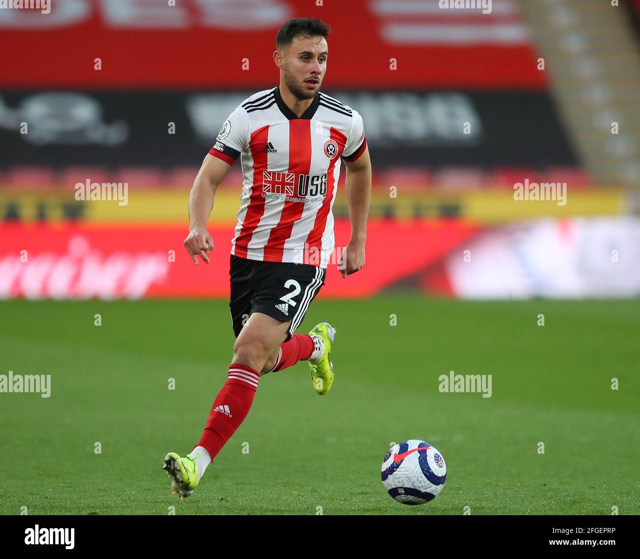 Sheffield, UK. 24th Apr, 2021. George Baldock of Sheffield Utd during ...