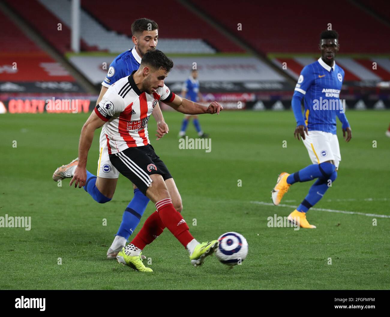 Sheffield, UK. 24th Apr, 2021. George Baldock of Sheffield Utd during ...