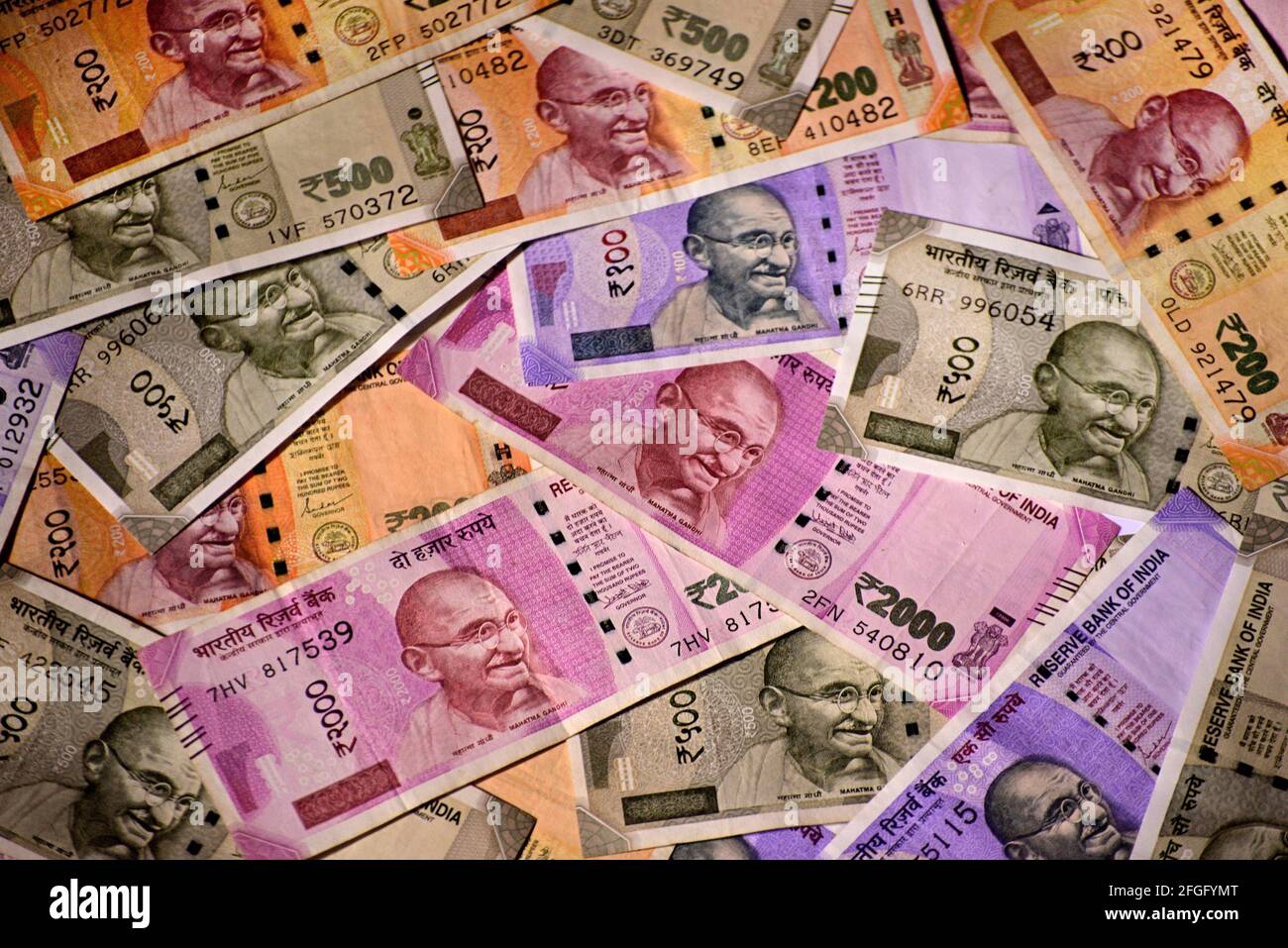 Indian paper currency rupees as a background texture Stock Photo - Alamy