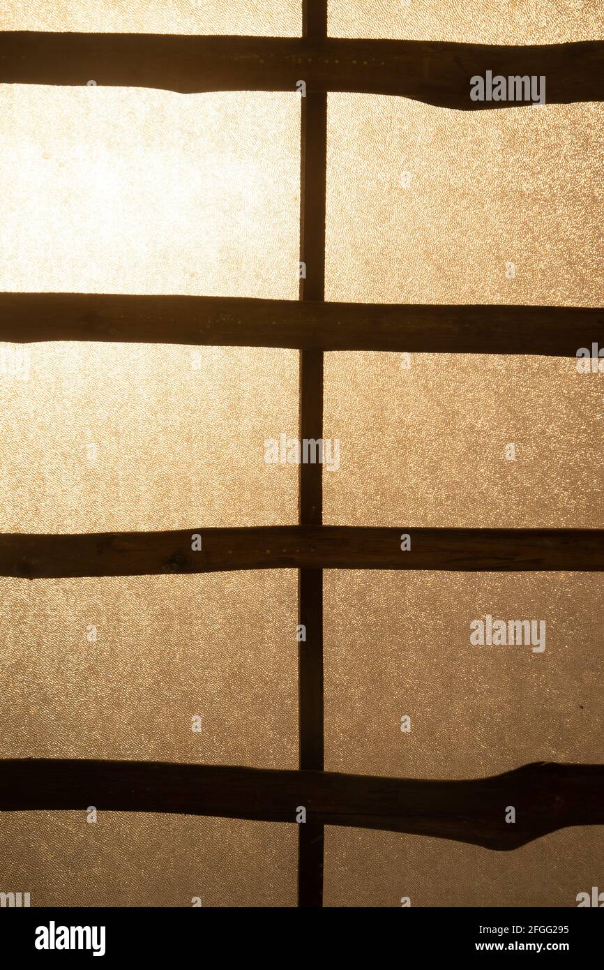 Texture and background of wooden plastics roof Weave into squares Stock ...