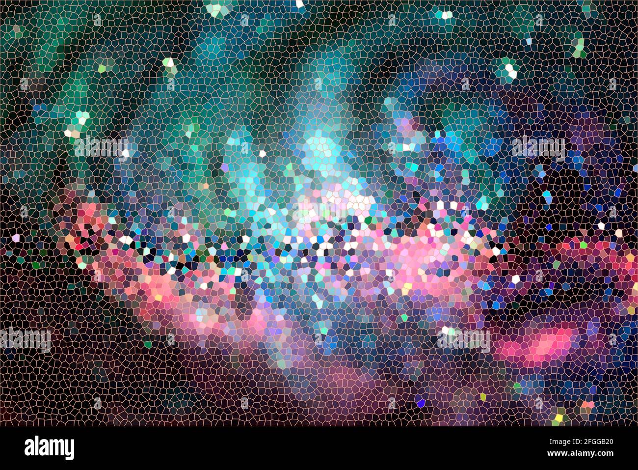 Fine multi colored stained-glass window. Vector illustration. Magic ...