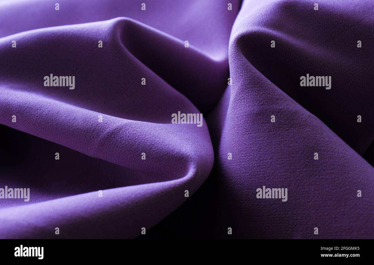 Close-up texture of purple fabric or cloth in purple color. Fabric ...