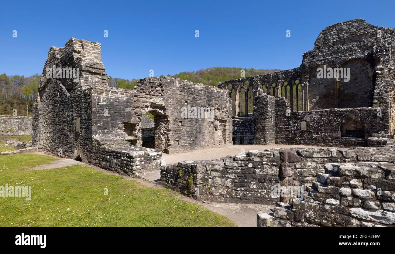 Monk's Kitchen and Refectory at Tintern Abbey, Monmouthshire, Wales, UK ...