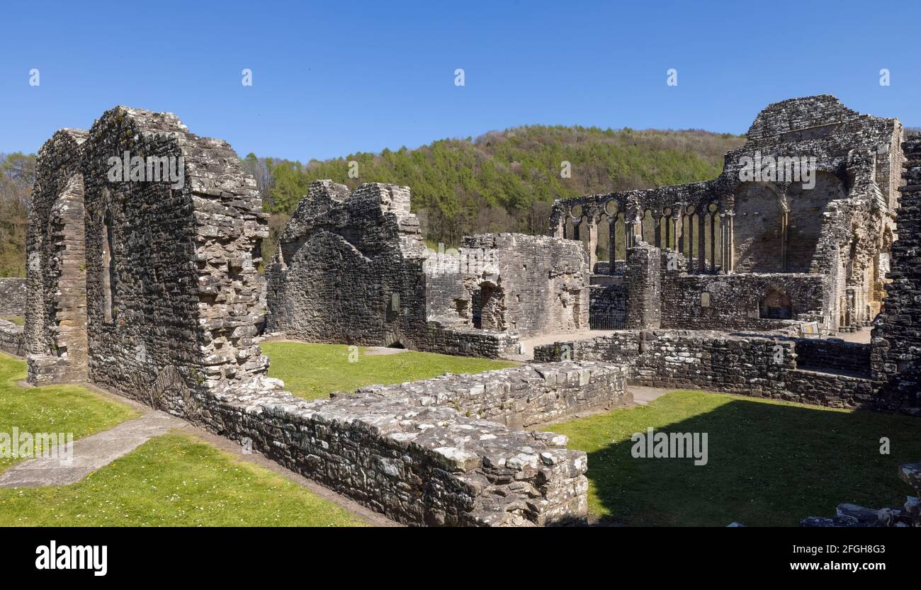 West Range, Monk's Kitchen and Refectory at Tintern Abbey ...