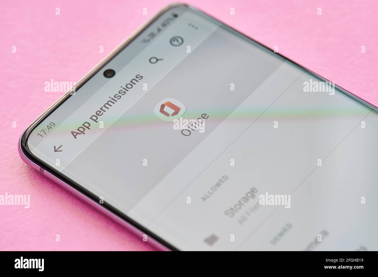 New york, USA - April 23, 2021: Changing permissions setting of ...