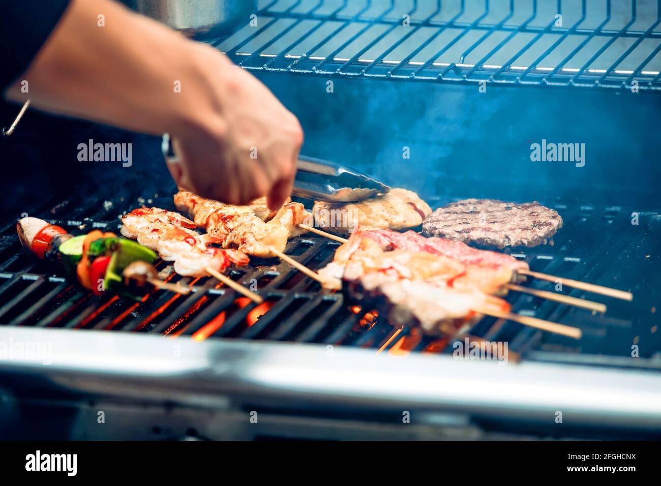 Food grill chef cook meat hi-res stock photography and images - Alamy
