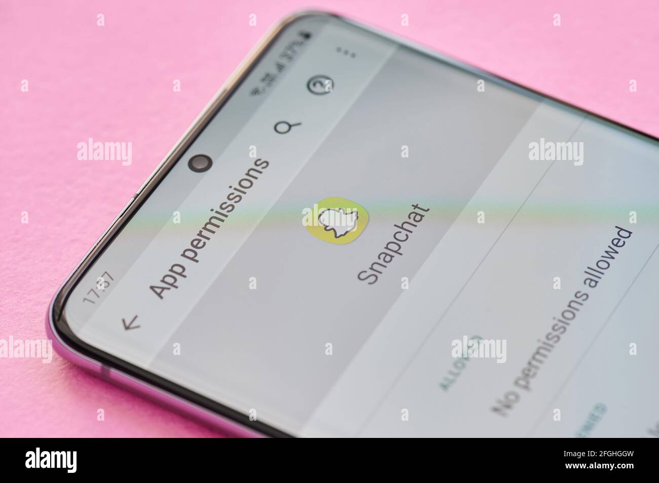 New york, USA - April 23, 2021: Changing permissions setting of ...