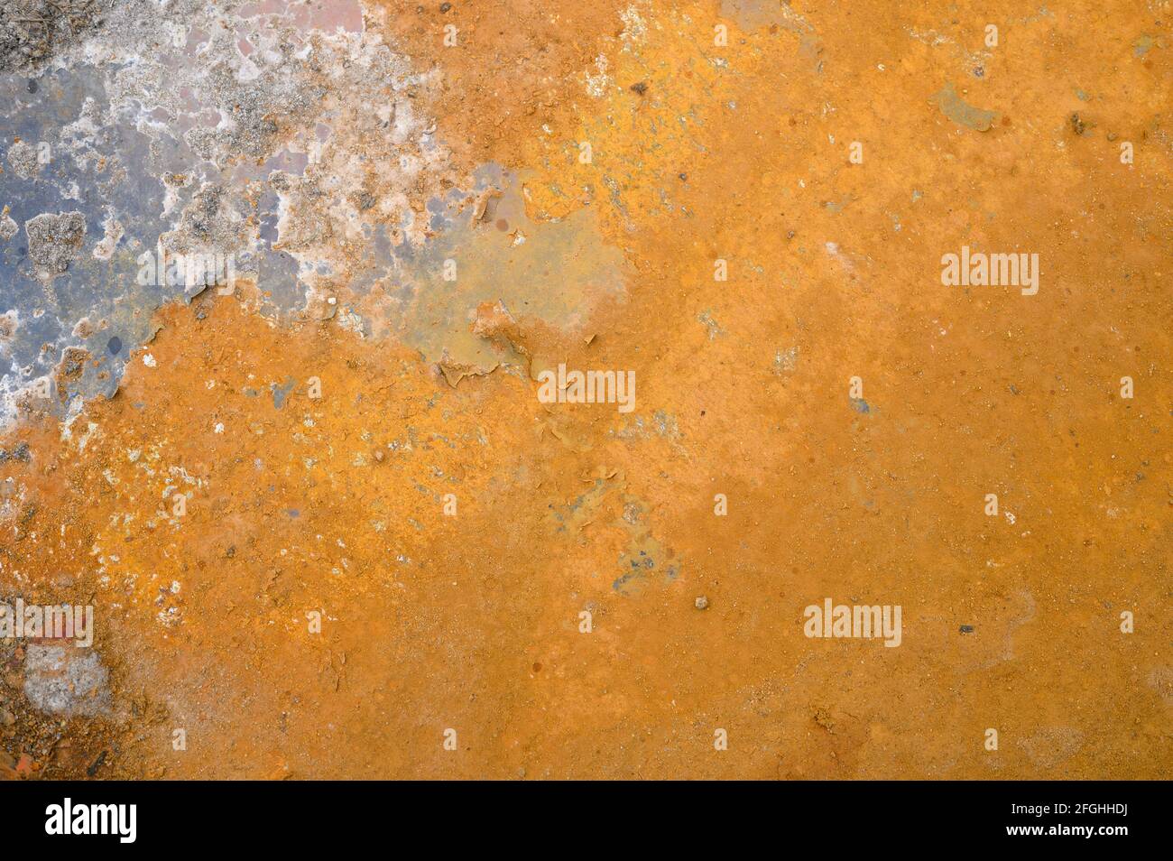 background with rust. surface of yellow brown rusty metal. rusty iron ...