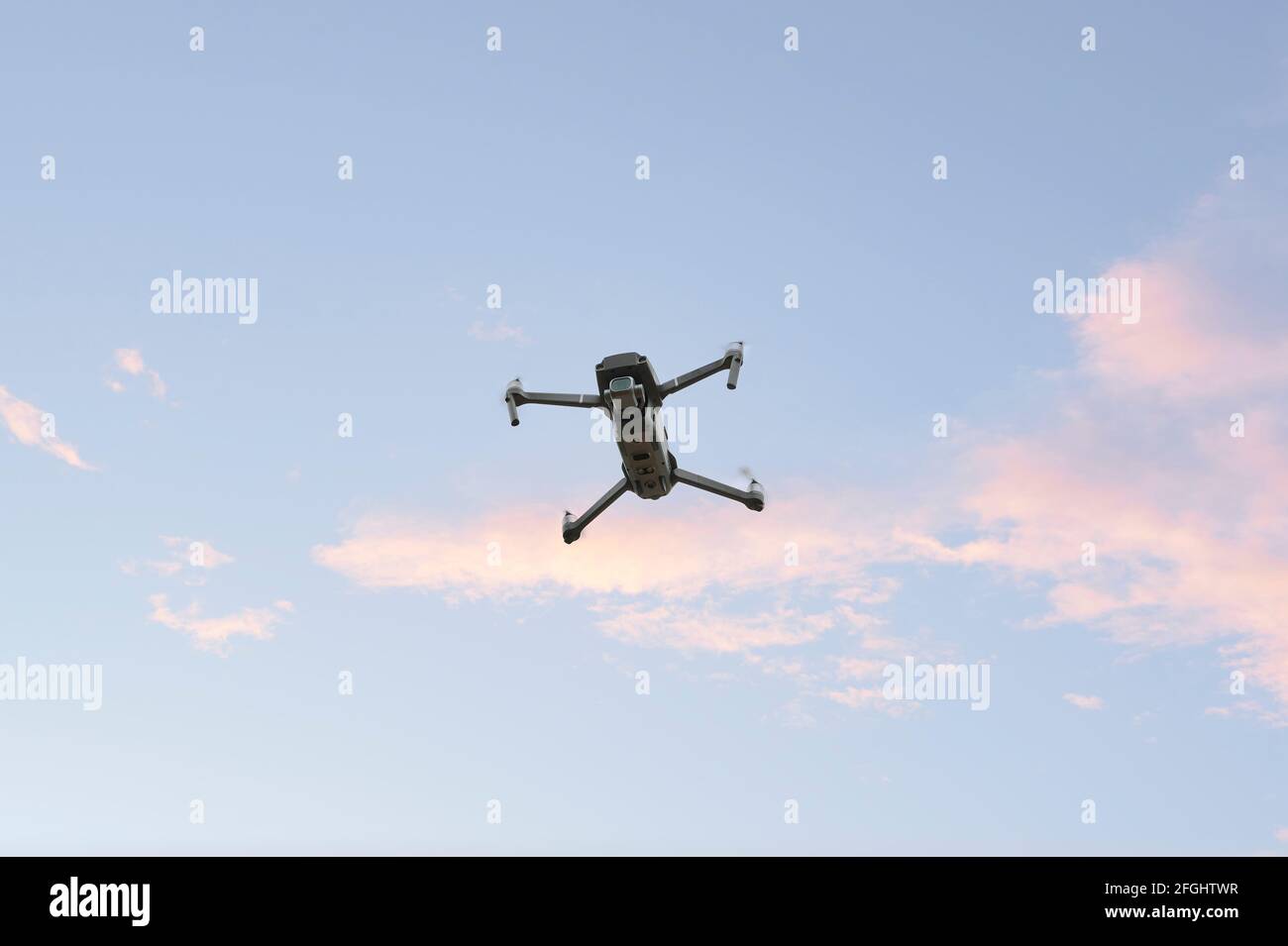 Drone in flight Stock Photo - Alamy