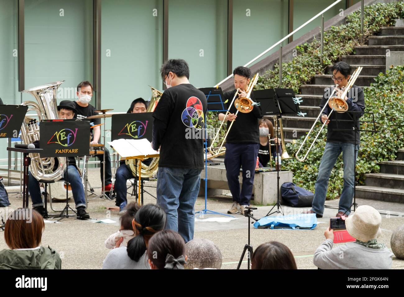 iida, Nagano, Japan, 25-04-2021 , Music performance fanfare during the ...