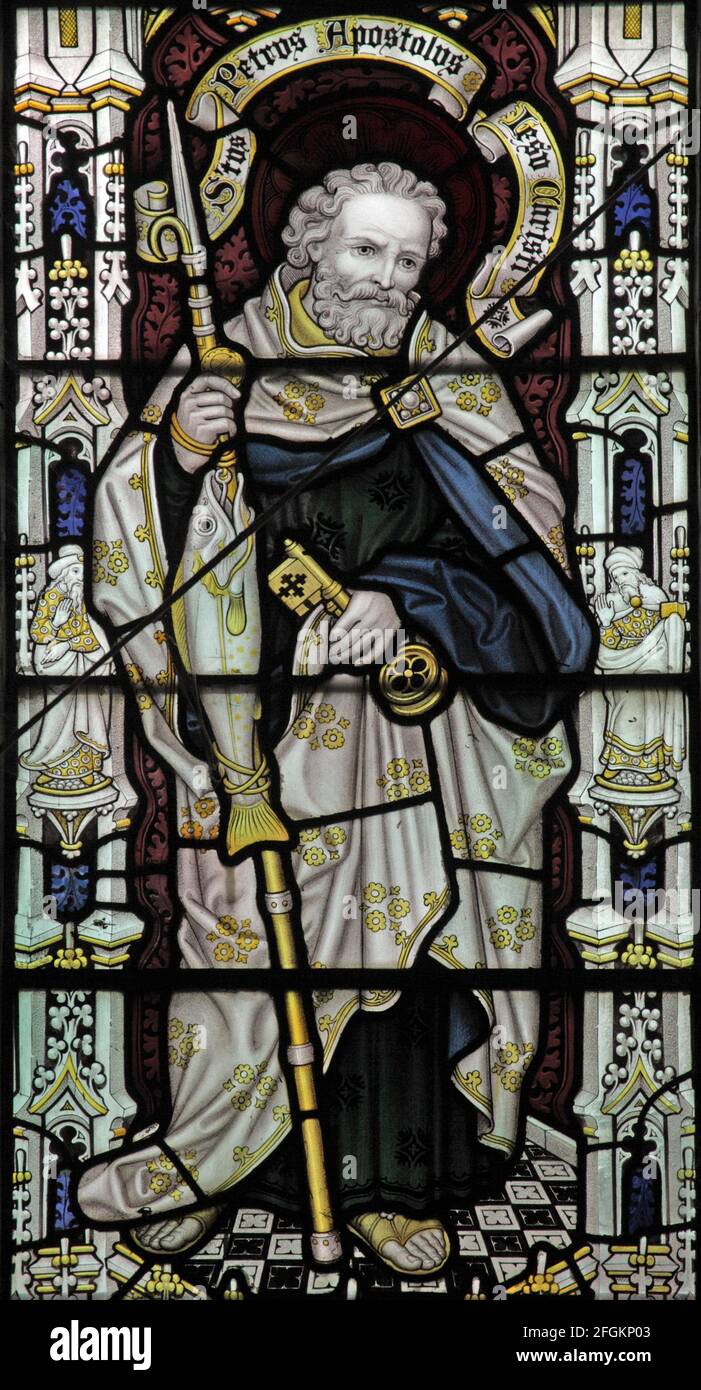 Saint peter apostle stained glass hi-res stock photography and images ...