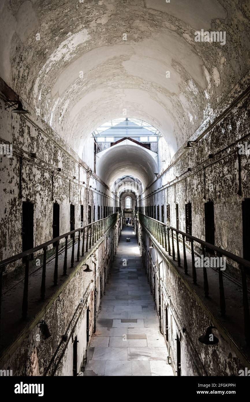 Eastern State Penitentiary Abandoned Prison Cellblock, in Philadelphia ...