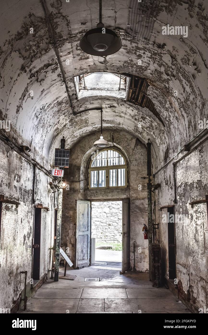 Cellblock Exit at Eastern State Penitentiary, in Philadelphia ...