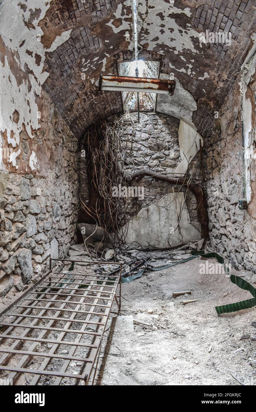 Deteriorating Prison Cell Gate at Eastern State Penitentiary, in ...