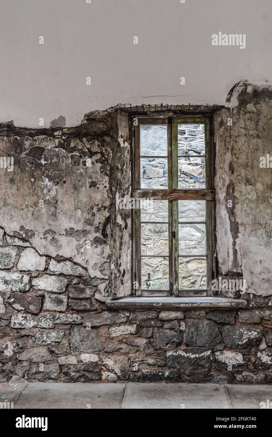 Old Deteriorating Interior Wall and Window at Eastern State ...