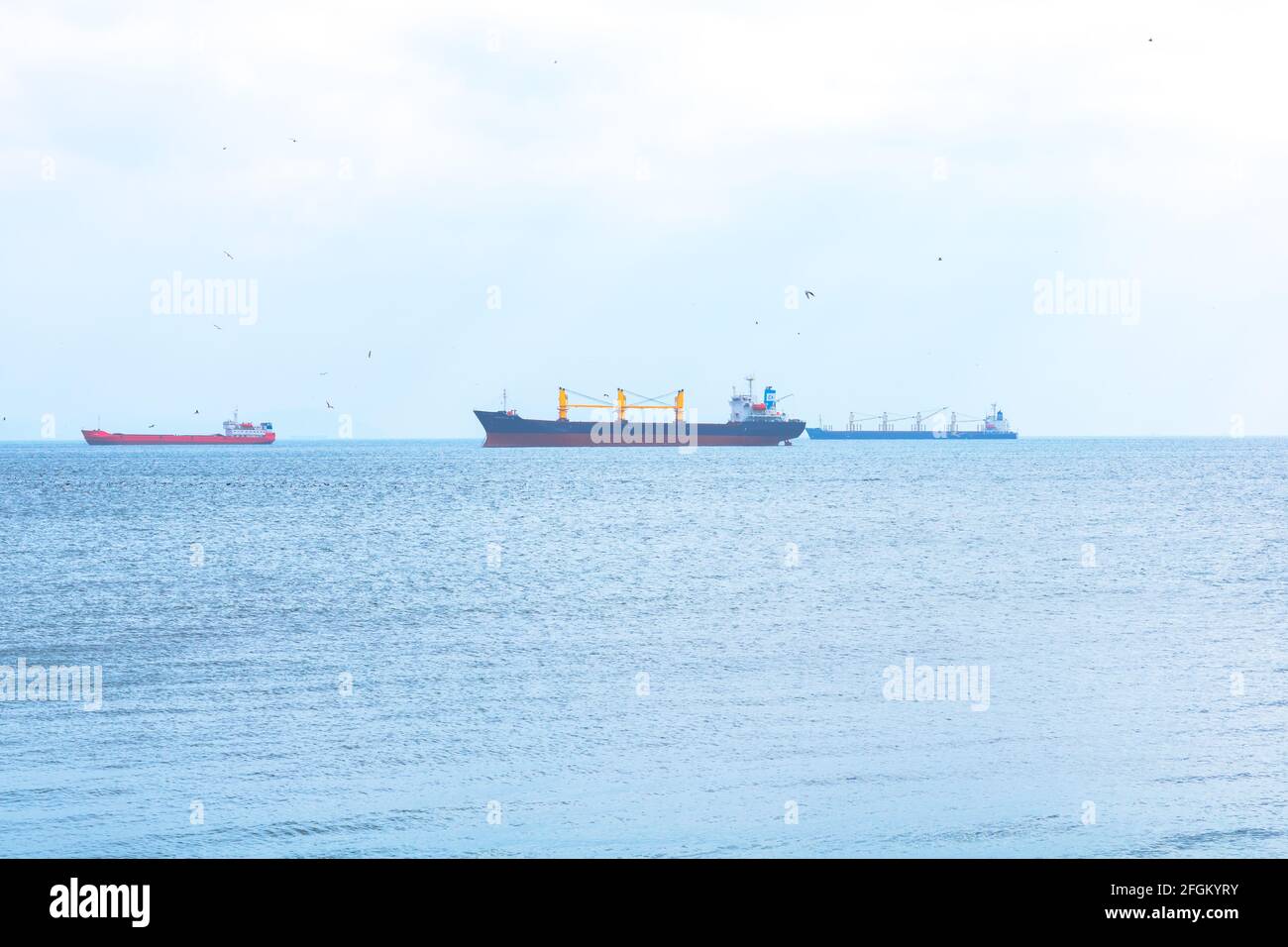 Ship waiting of cargo hi-res stock photography and images - Alamy