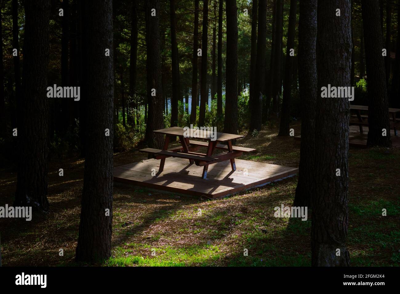 Picnic table at campground hi-res stock photography and images - Alamy
