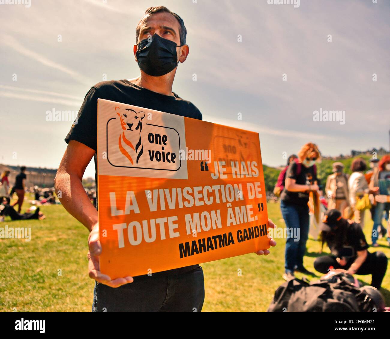 Lush Fighting Animal Testing Live Demonstration Clipart