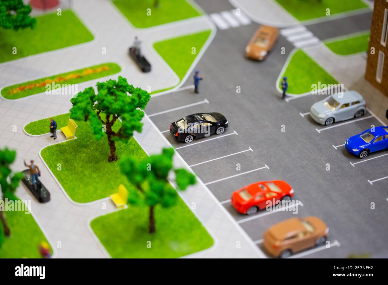 Moscow, Russia - 14 april 2021 : Toy City Model with CCTV System on ...