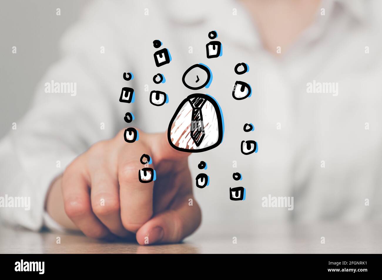 The concept of personnel selection and recruitment. Persona points to ...