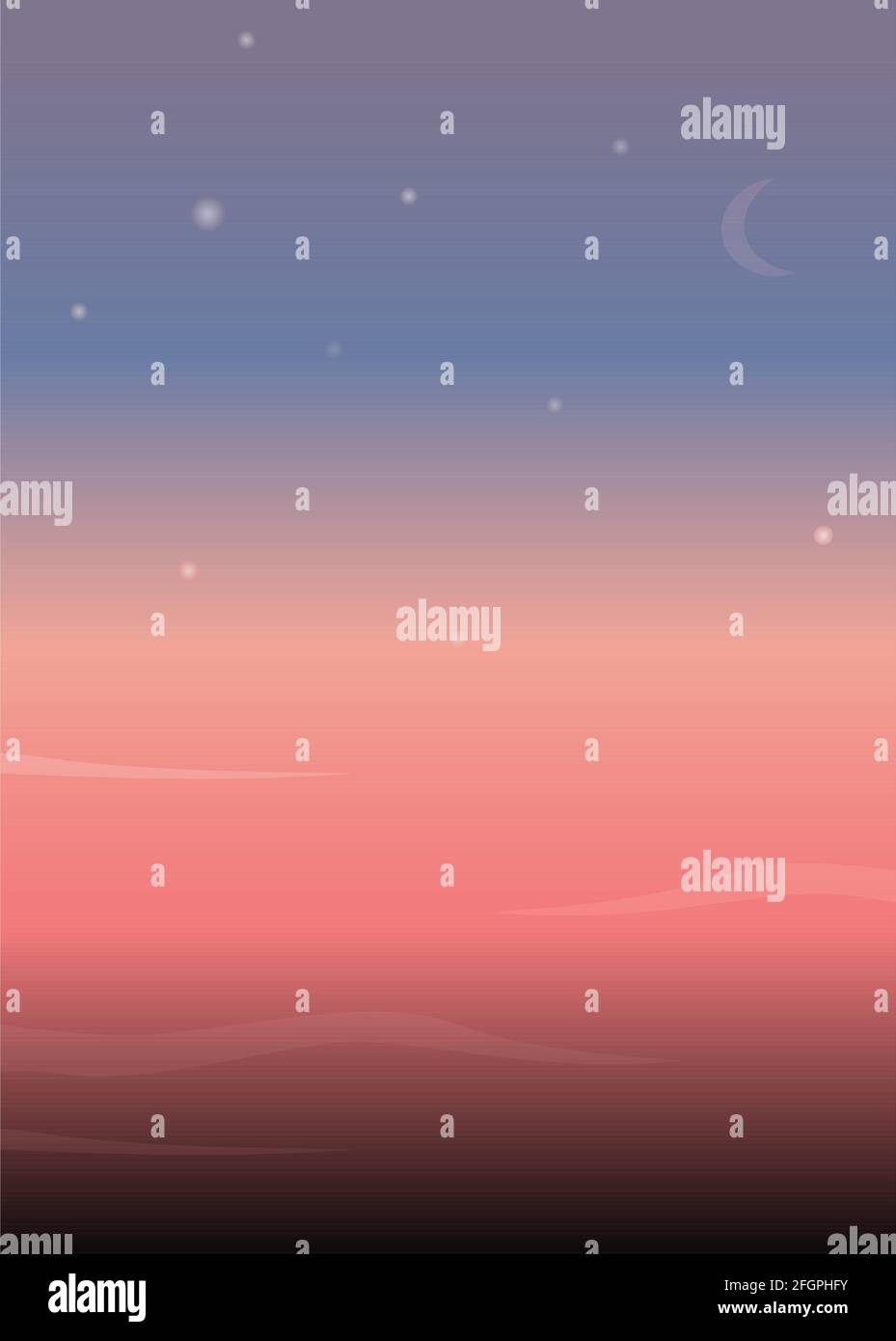 bright sunset with stars vector background EPS10 Stock Vector Image ...