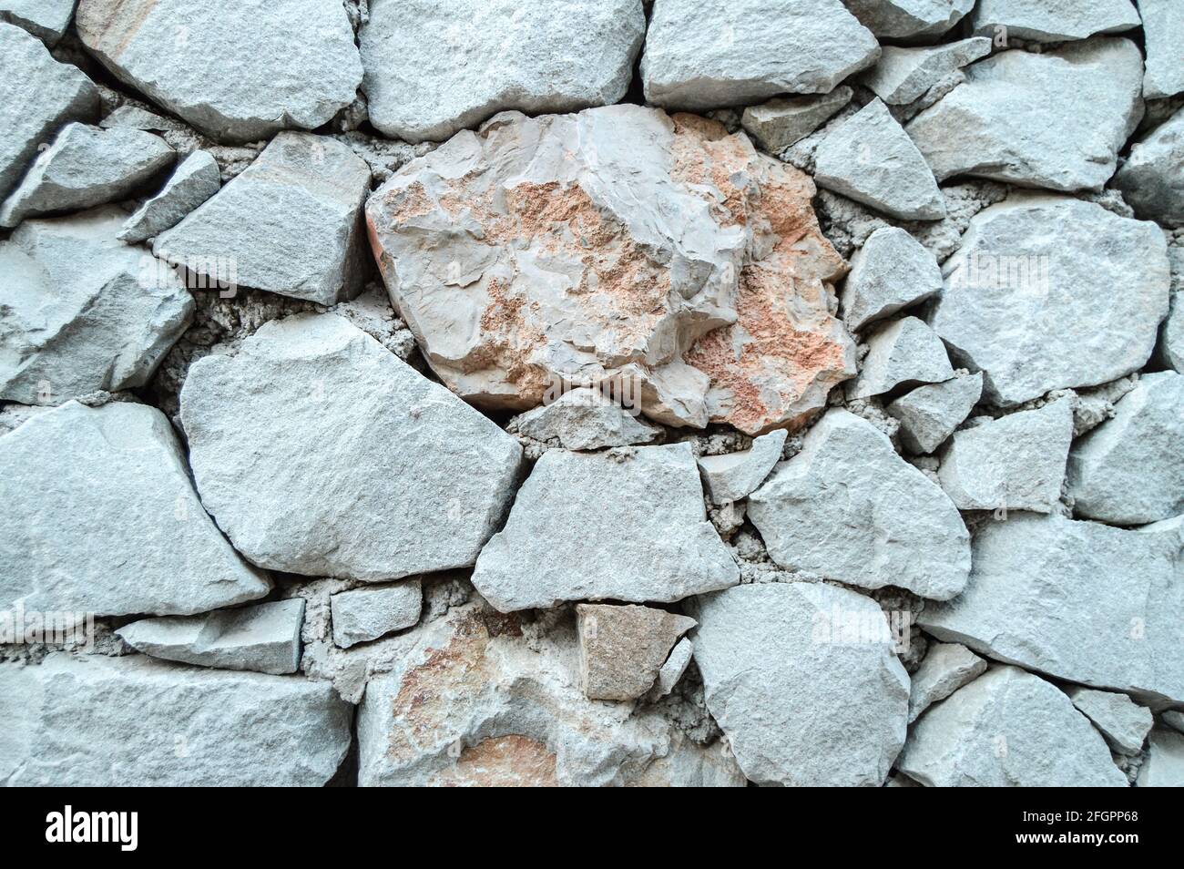 Stone wall background texture, grey rough stone Stock Photo - Alamy