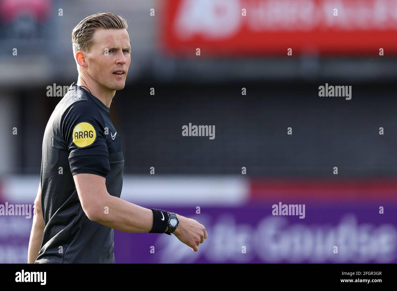 ROTTERDAM, NETHERLANDS - APRIL 24: Referee Sander van der Eijk during ...