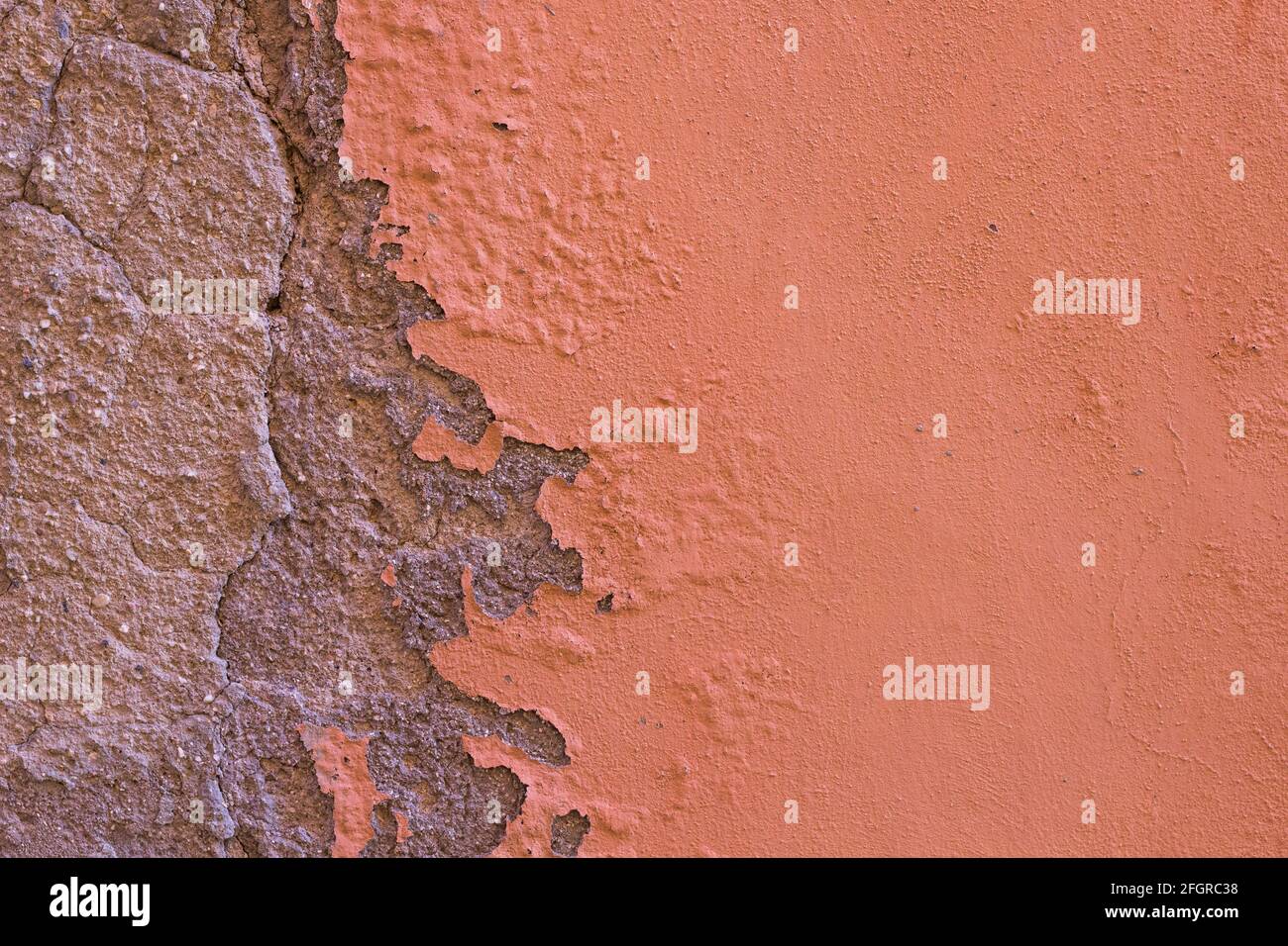 Damaged Painted Orange Brown Old Wall Banner Background Texture Stock ...