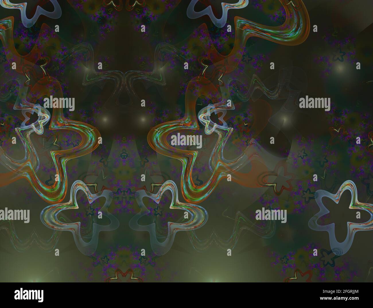 Imaginatory lush fractal texture generated image abstract background ...