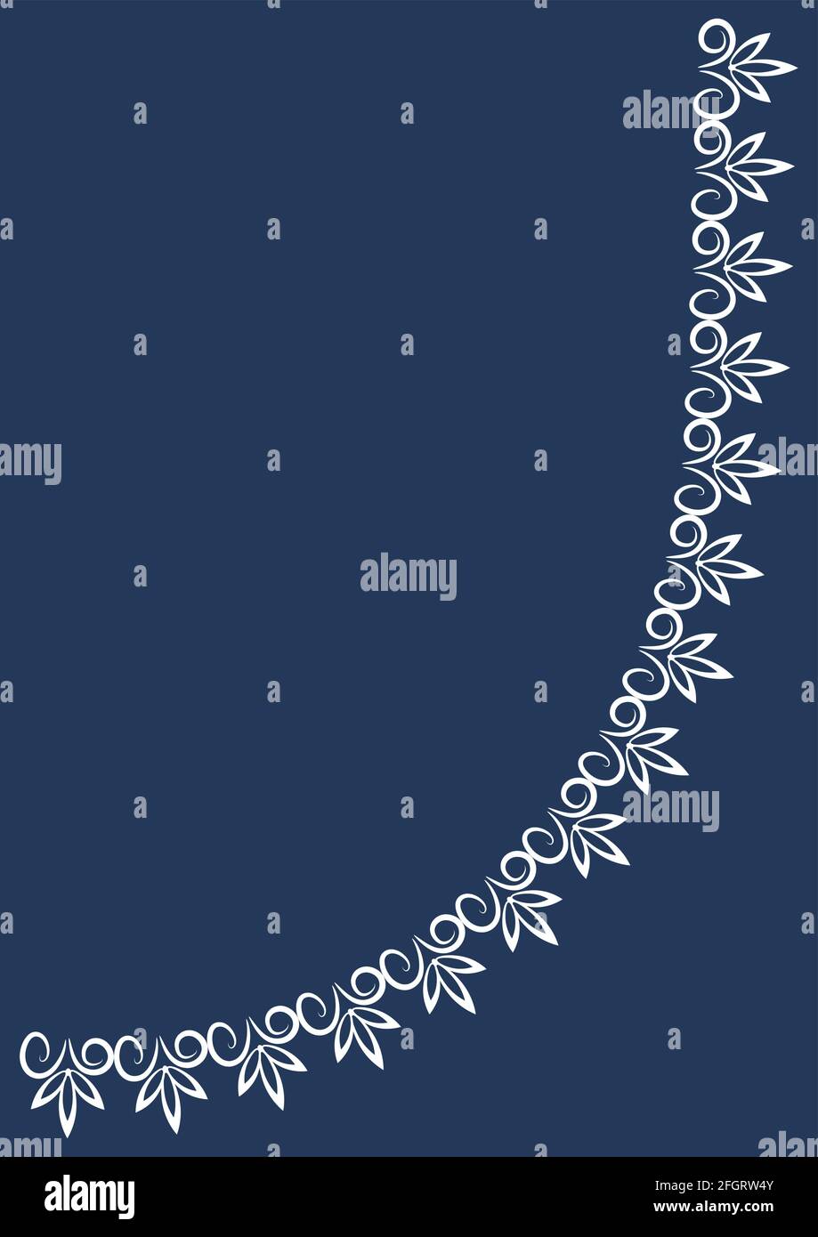 Abstract graphic is a lace plant-based frame. Styling. Two colors ...