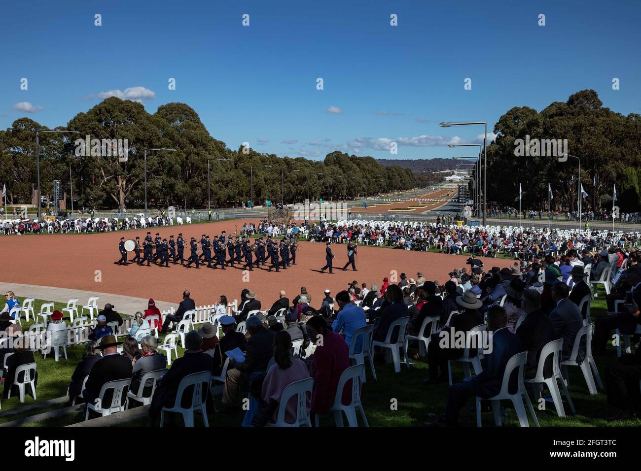 Canberra, Australia. 25th Apr, 2021. An event marking the Anzac Day is ...