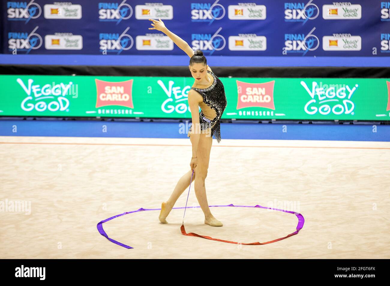 Torino, Italy. 24th Apr, 2021. Baldassarri Milena (Ginnastica Fabriano) during Italian Rythmic ...