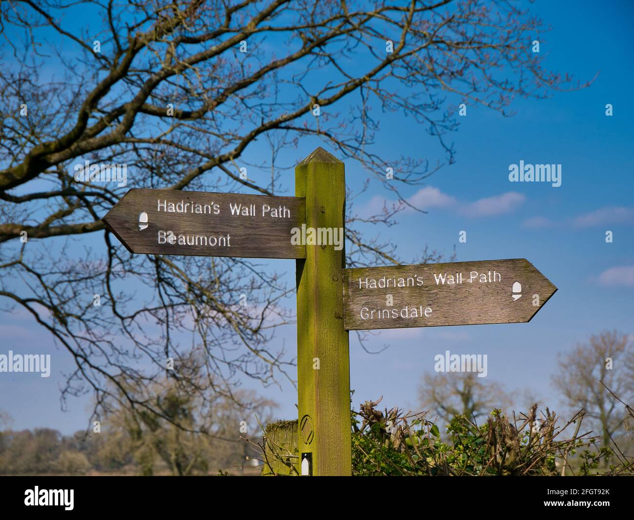 Hadrians wall path sign hi-res stock photography and images - Alamy