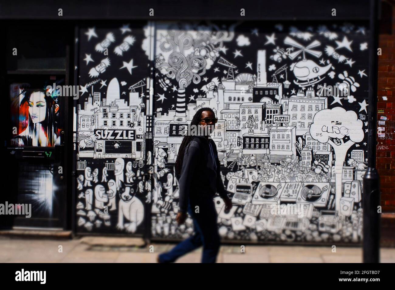 Brick Lane Area, London Stock Photo - Alamy