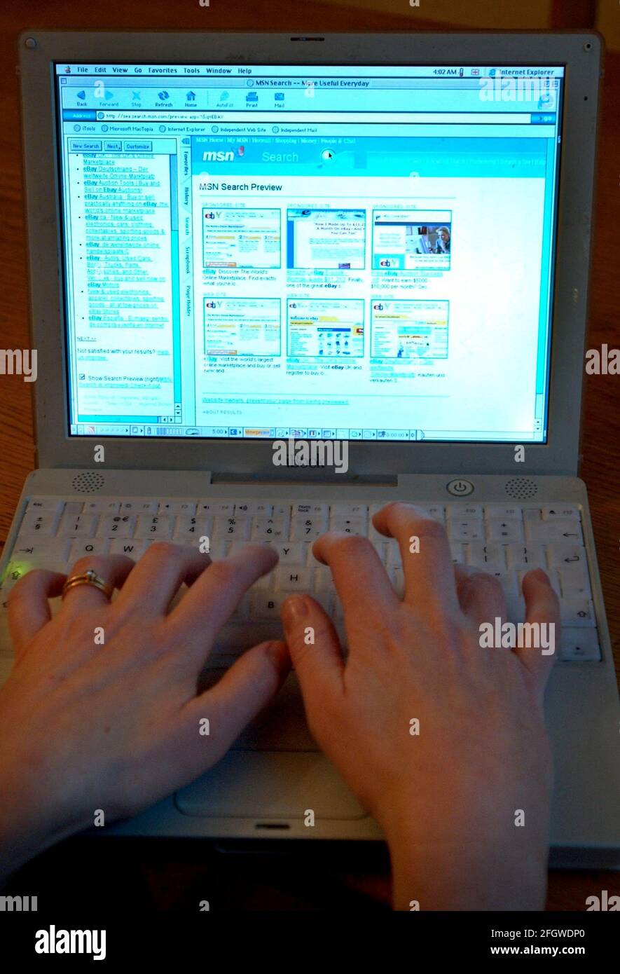 MICROSOFT SEARCH ENGINE.1/2/05 PILSTON Stock Photo - Alamy