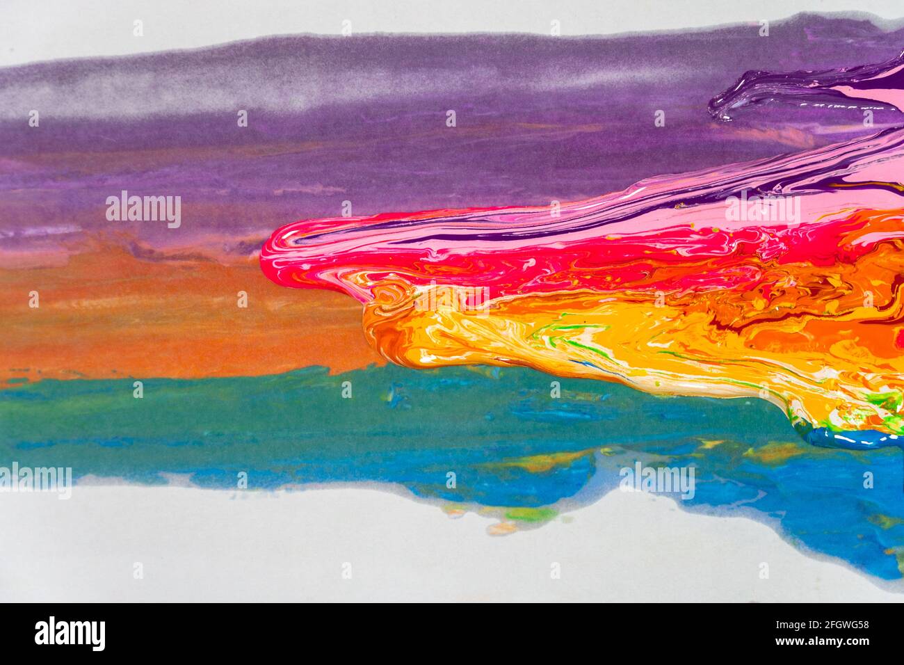 abstract color splash isolated on white background. Creating works by ...