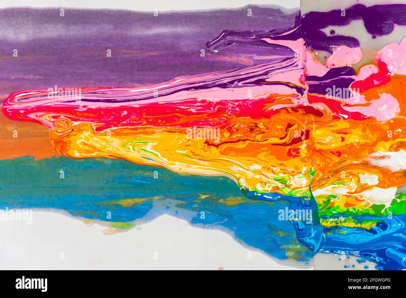 abstract color splash isolated on white background. Creating works by ...