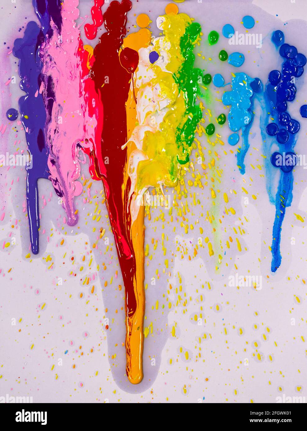 abstract color splash isolated on white background. Creating works by ...