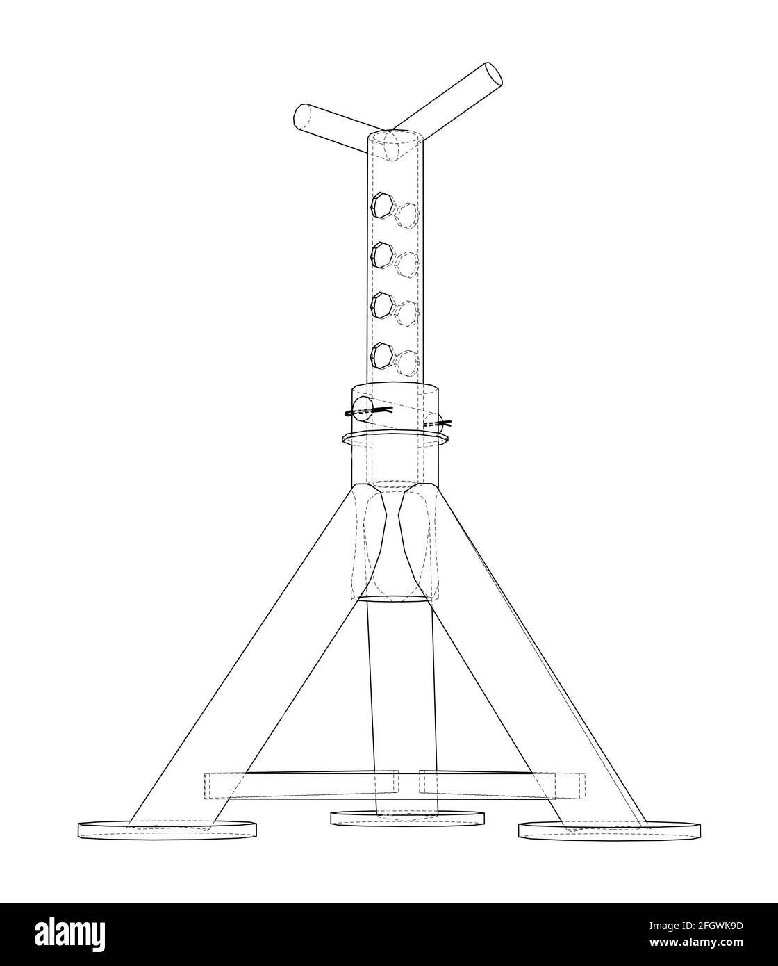 Axle stand isolated. Vector Stock Vector Image & Art - Alamy