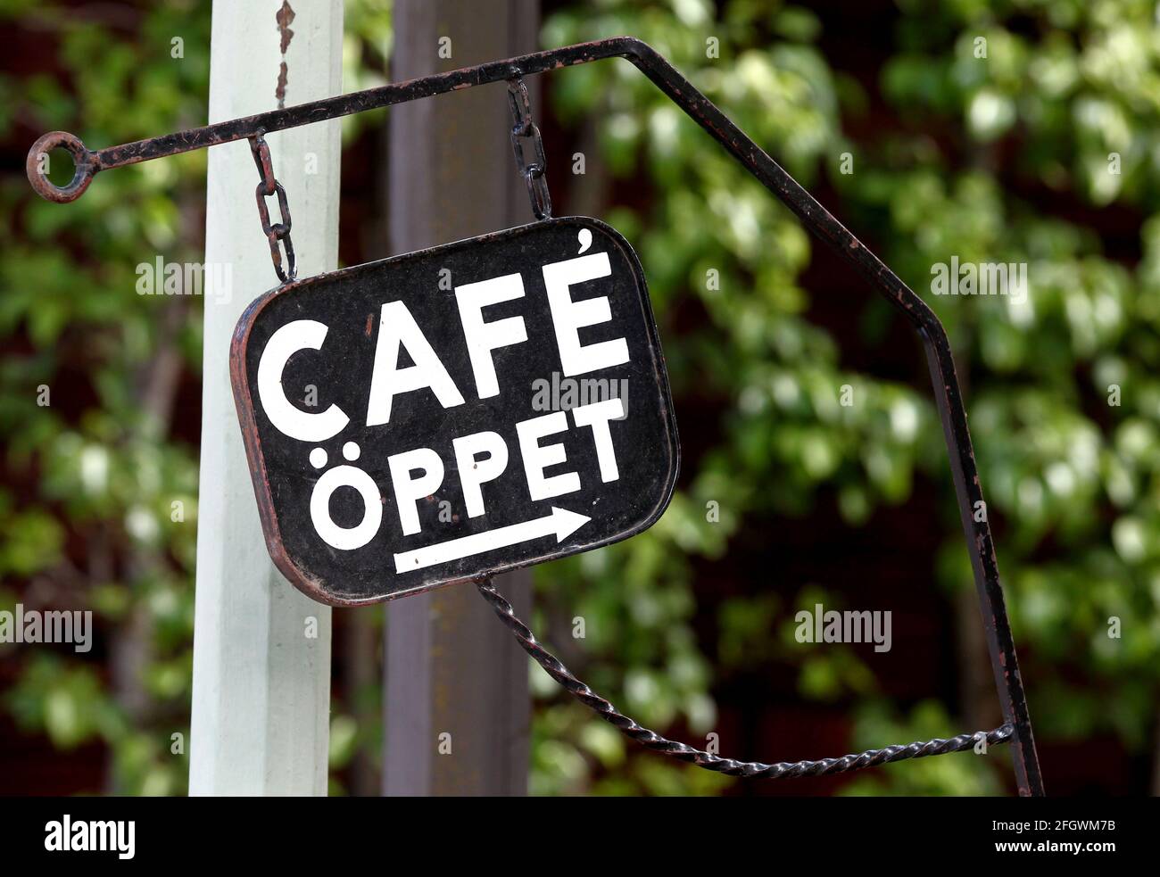 A café sign Stock Photo - Alamy