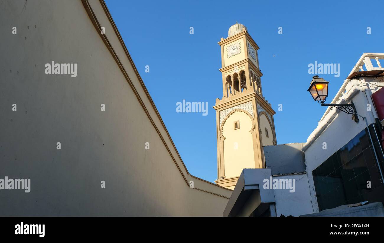 The clock tower in Casablanca, Morocco Stock Photo - Alamy