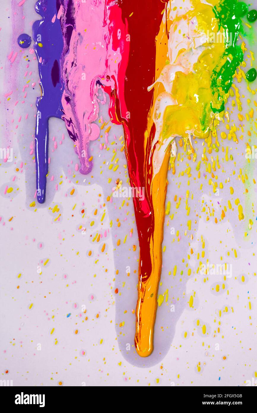 abstract color splash isolated on white background. Creating works by ...